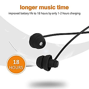 GOOJODOQ Bluetooth Sleep Headphones Bluetooth 4.2 Wireless Soft in-Ear Sleeping Earbuds, 18 Hours Music time, Wireless Sleep Headsets for Insomnia, Side Sleeper, Gym, Relaxation and Sports-Black