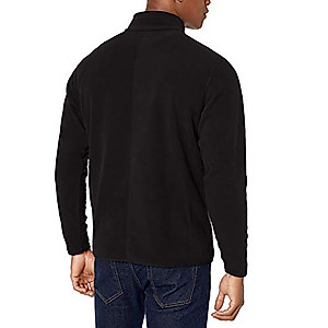 Amazon Essentials Men's Quarter-Zip Polar Fleece Jacket, Black, XX-Large