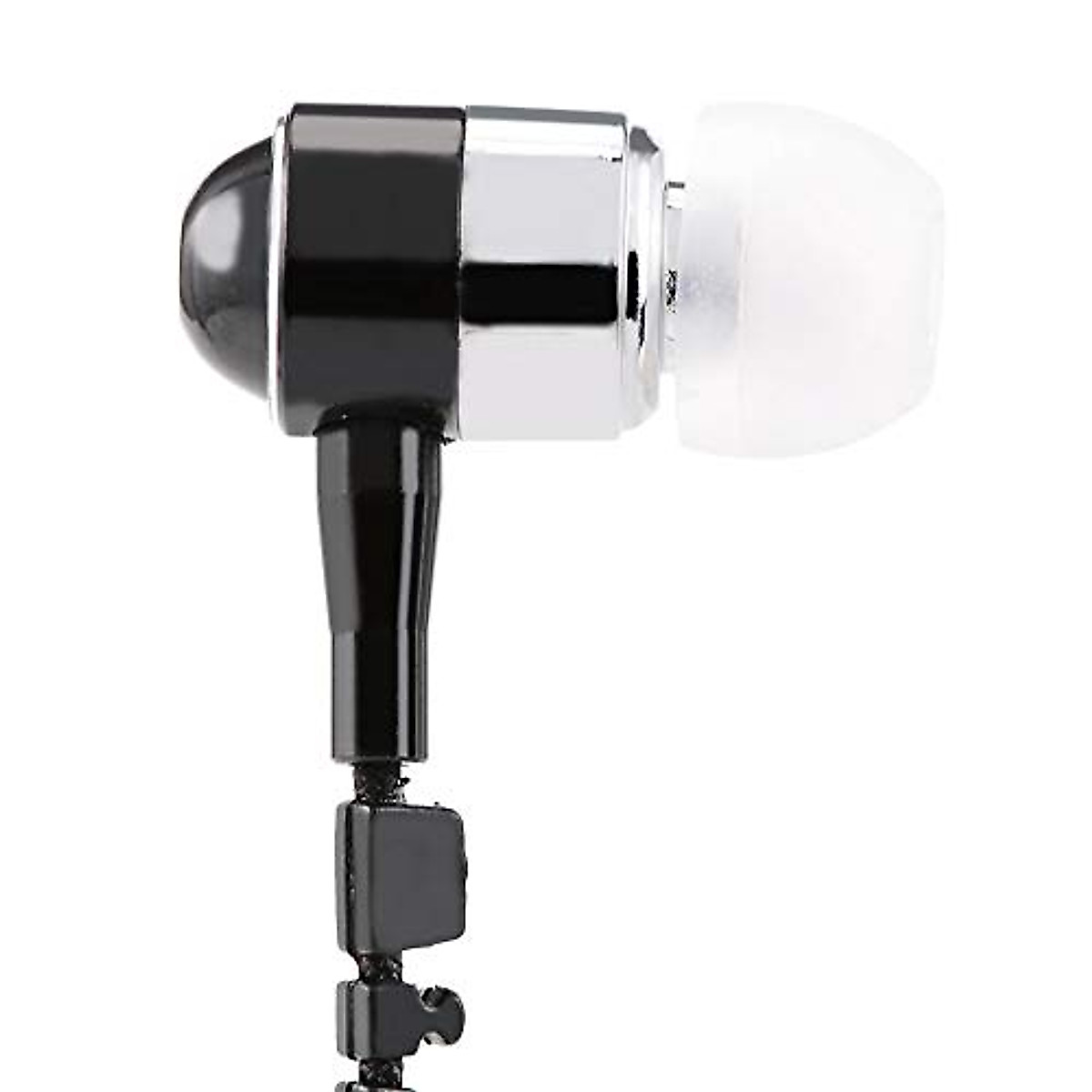 Luminous Zip Earphones Glow in The Dark Zipper Headphones Light up Wired Earbud Stereo Earphones for Mobile Phones Tablet (Zip-Black)