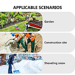 Cabilock 2pcs D Shaped Plastic Grip Snow Shovel Handle Replacement Spades Forks Garden Snow Removal Spade Snow Scoop Digging Raking Tools Hand Protect Black