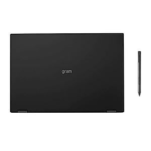 LG Gram 16T90Q 16" WQXGA 2-in-1 Touchscreen (Intel 12th Gen 12-Core i7-1260P, 16GB LPDDR5 RAM, 2TB SSD, Stylus), (2560 x 1600) Business Laptop, Thunderbolt 4, IST Cable, Windows 11 Home, Black