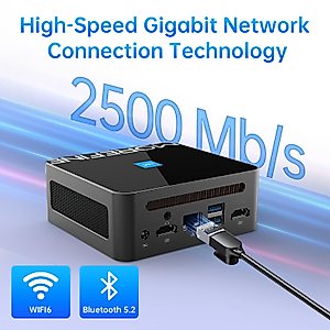 MOREFINE M9 Mini PC Windows 11 Pro, Intel 12th Gen N100(Up to 3.4GHz) Mini Computers, 16GB DDR4 RAM 512GB M.2 NVME SSD Mini Desktop Computer, Windows Computer Support WiFi6/BT5.2/Dual Display