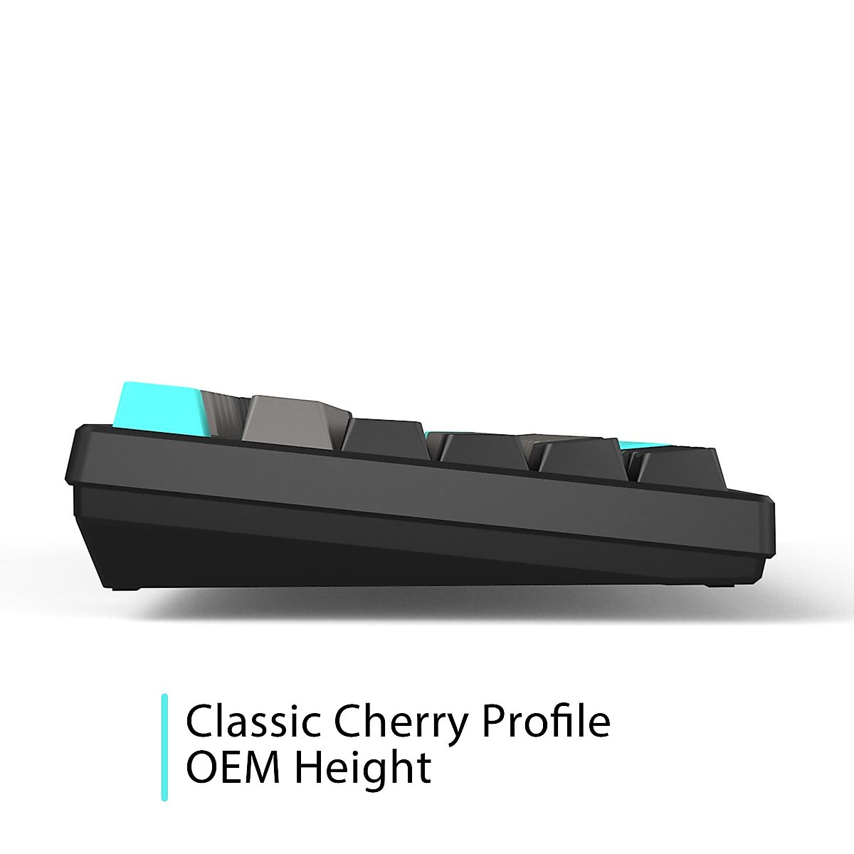 KEYMECHER PBT Custom Keycaps Compatible with Cherry MX, Kailh, Getern Switches and Clones, Cherry Profile, Doubleshot 188-Keycap Set for Mechanical Gaming Keyboard, Cyan Night