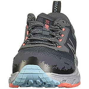 New Balance Women's 510 V5 Trail Running Shoe, Gunmetal/Wax Blue/Wax Blue, 8.5