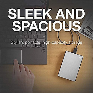 Seagate One Touch 2TB External Hard Drive HDD – Silver USB 3.0 for PC Laptop and Mac, 1 year MylioCreate, 4 Months Adobe Creative Cloud Photography Plan (STKB2000401)