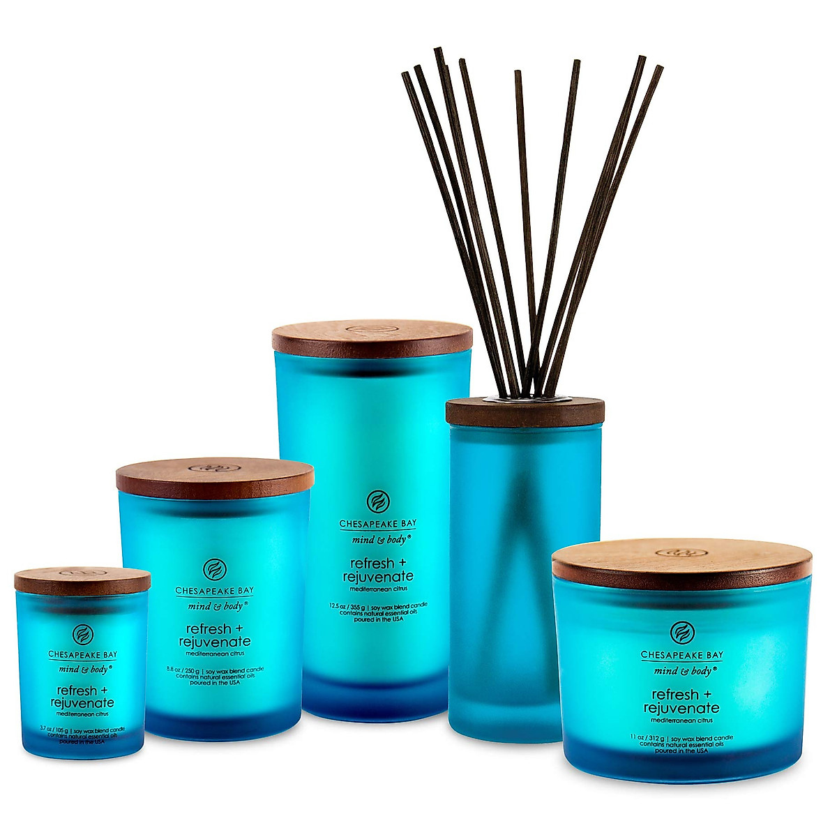 Chesapeake Bay Candle PT41327 Scented Candle, Refresh + Rejuvenate (Mediterranean Citrus), Coffee Table