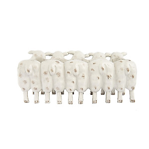 Creative Co-Op Farmhouse Resin Sheep Planter, White, EC0260
