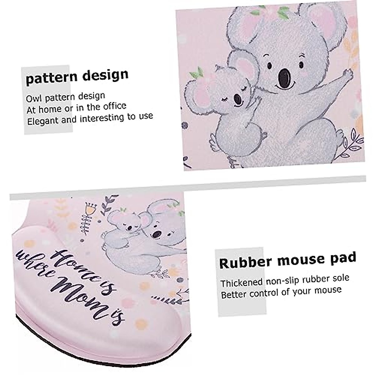 Pad with Wrist Rest 1pc Silicone Wrist Pad Wrist Rest Pad Gaming Mat Computer Mouse Pad Gel Mouse Pad Wrist Mouse Pad Mouse Base Wrist Rest Mouse Pad Koala Pattern Mouse Pad