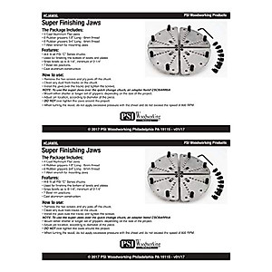 PSI Woodworking CJAWXL 8-1/4" Flat Jaws for PSI C-Series Lathe Woodturning Chucks