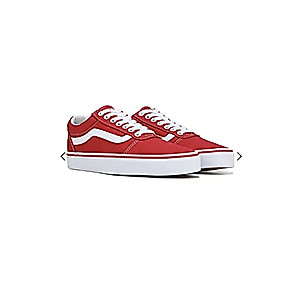 Vans Ward Low Top Sneaker - Racing Red/White (9.5) (Racing Red/White)
