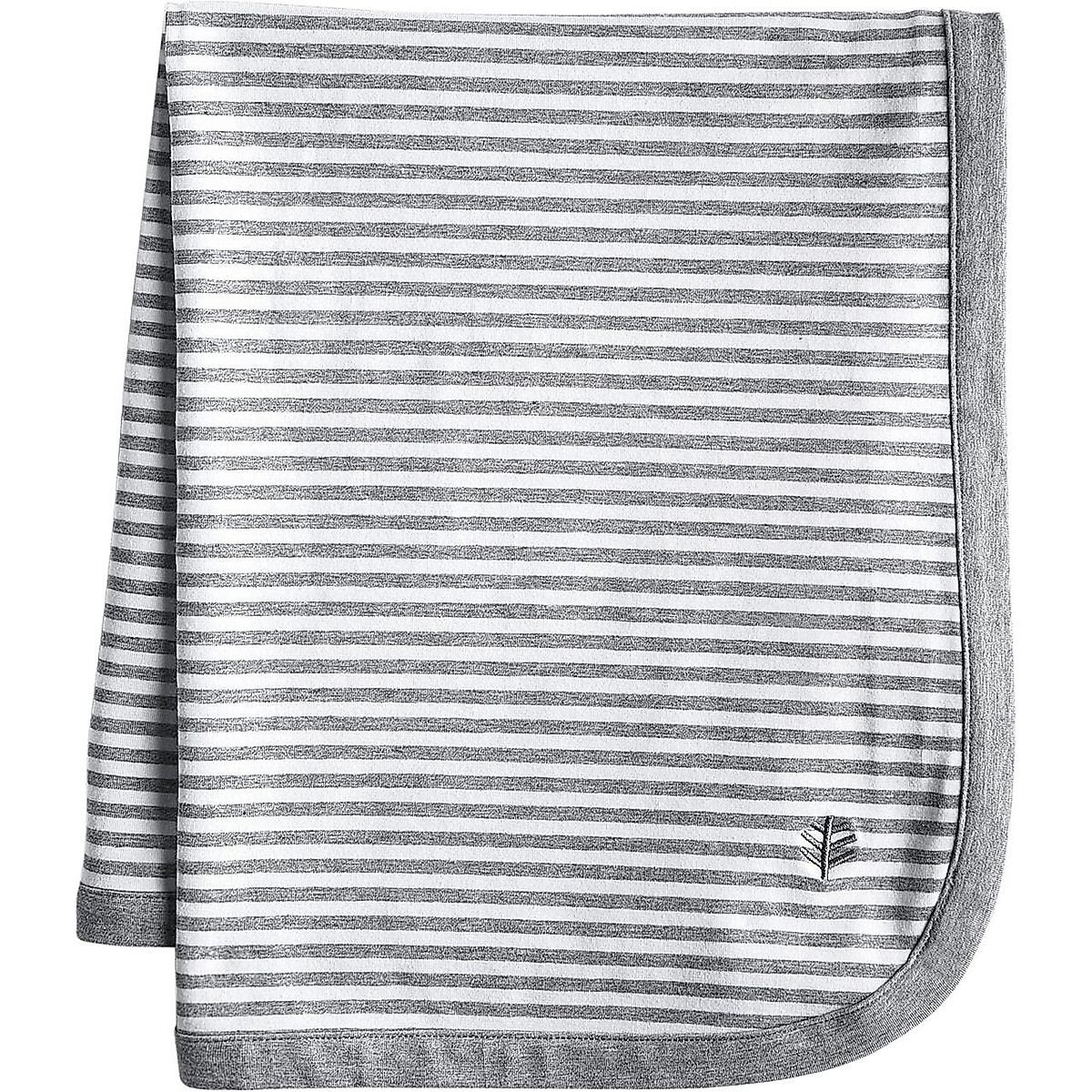 Coolibar UPF 50+ Baby Fauna Sun Blanket - Sun Protective (One Size- Grey/White Mini Stripe)