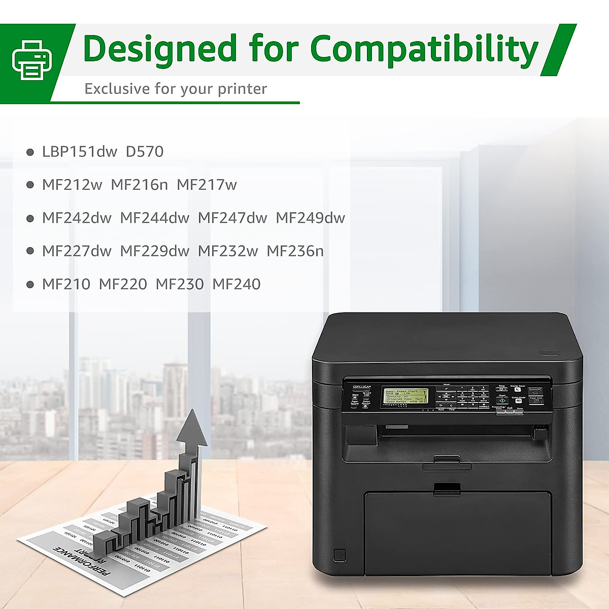 GREENSKY Compatible Toner Cartridge Replacement for Canon 137 CRG137 ImageClass LBP151dw D570 MF211 MF212w MF216n MF217w MF227dw MF229dw MF232w MF236n MF242dw MF244dw MF247dw Printer(Black, 4-Pack)