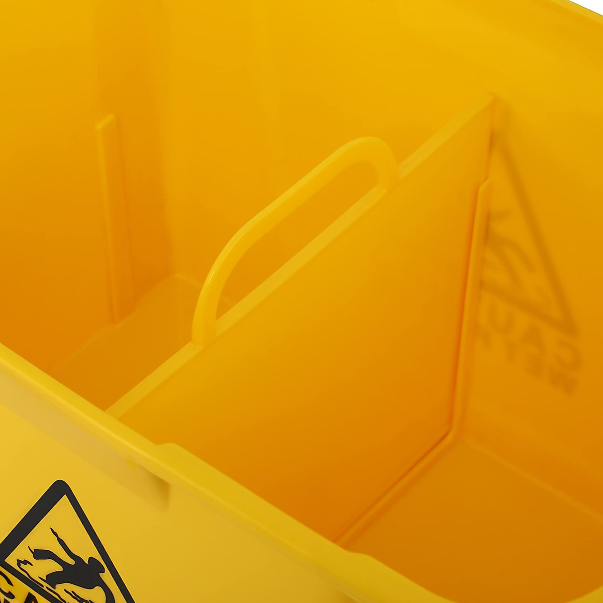 Ridgeyard Side Press Mop Bucket with Wringer and 4 Non-Marking Swivel Casters 20L Capacity for Home Use 41x26.5x40cm (Yellow)