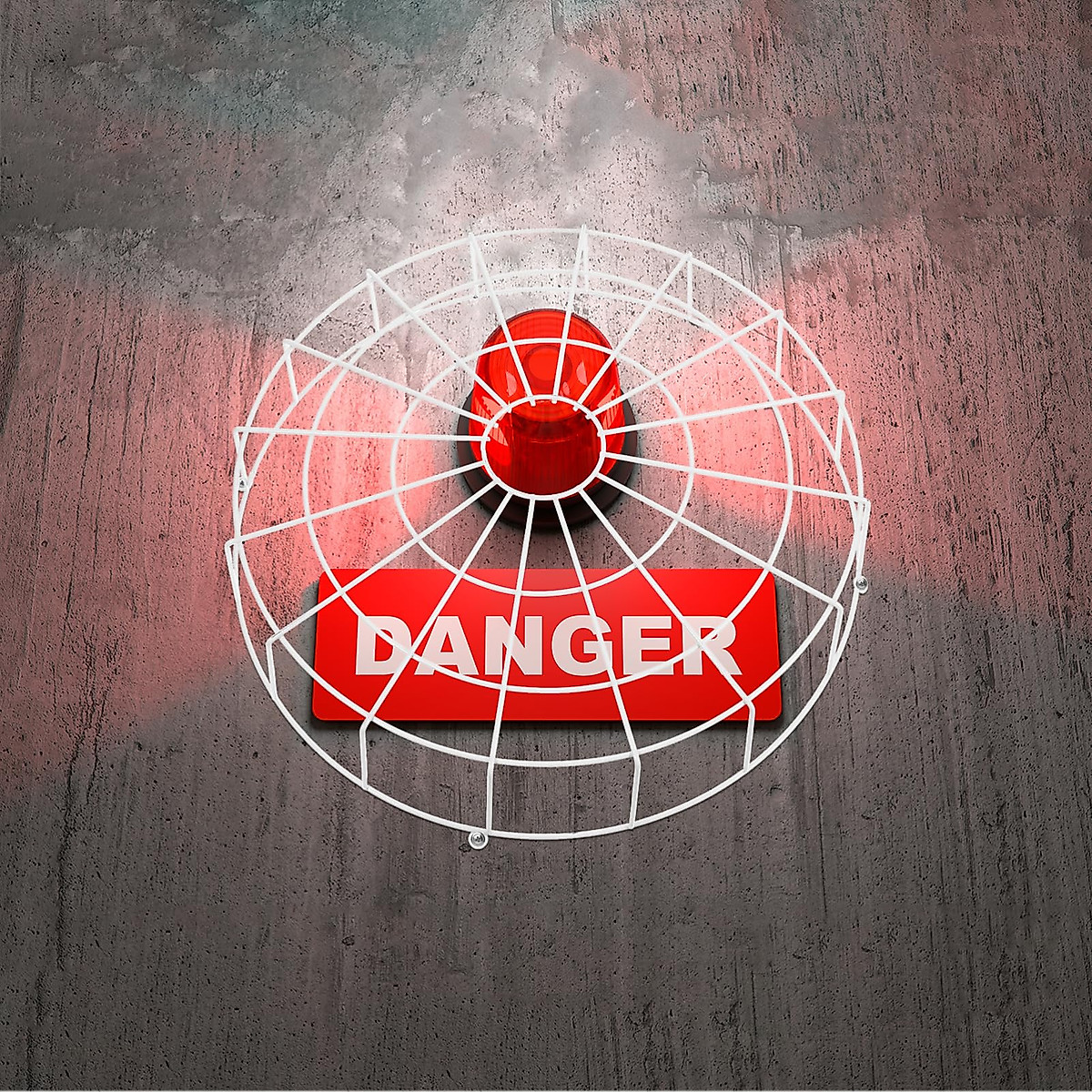 Gadpiparty 1 Set Exit Sign Damage Stopper Metal Wire Guard Exit Sign Damage Cage Wall Mounted Emergency Exit Light Protective Covers for Exit Sign or Emergency Light