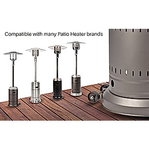 Fire Sense 61980 Patio Heater Replacement Part Accessories Universal Wheels 2-3/8" Diameter & 1 1/4" Wide for Outdoor Patio Gas Heaters - Set of 2 Wheels