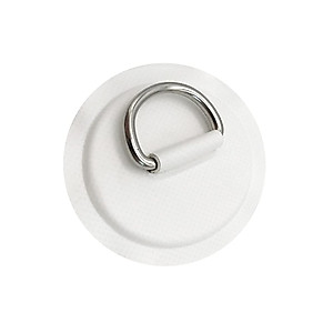 4 Pieces Kayak Paddle Sup Paddleboard Keeper Paddle Clip Paddle Holder Include 4 Pieces D-Ring Patch for PVC Inflatable Boat &Sup Paddleboard (White)