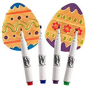 Mini Easter Egg Waffle Maker- Make Holiday Special w Cute Waffler Iron- Ready to Decorate Set Includes 4 Edible Food Markers w Recipe Guide - Fun Easter Basket Stuffer, Egg Hunt Surprise Gift for Kids