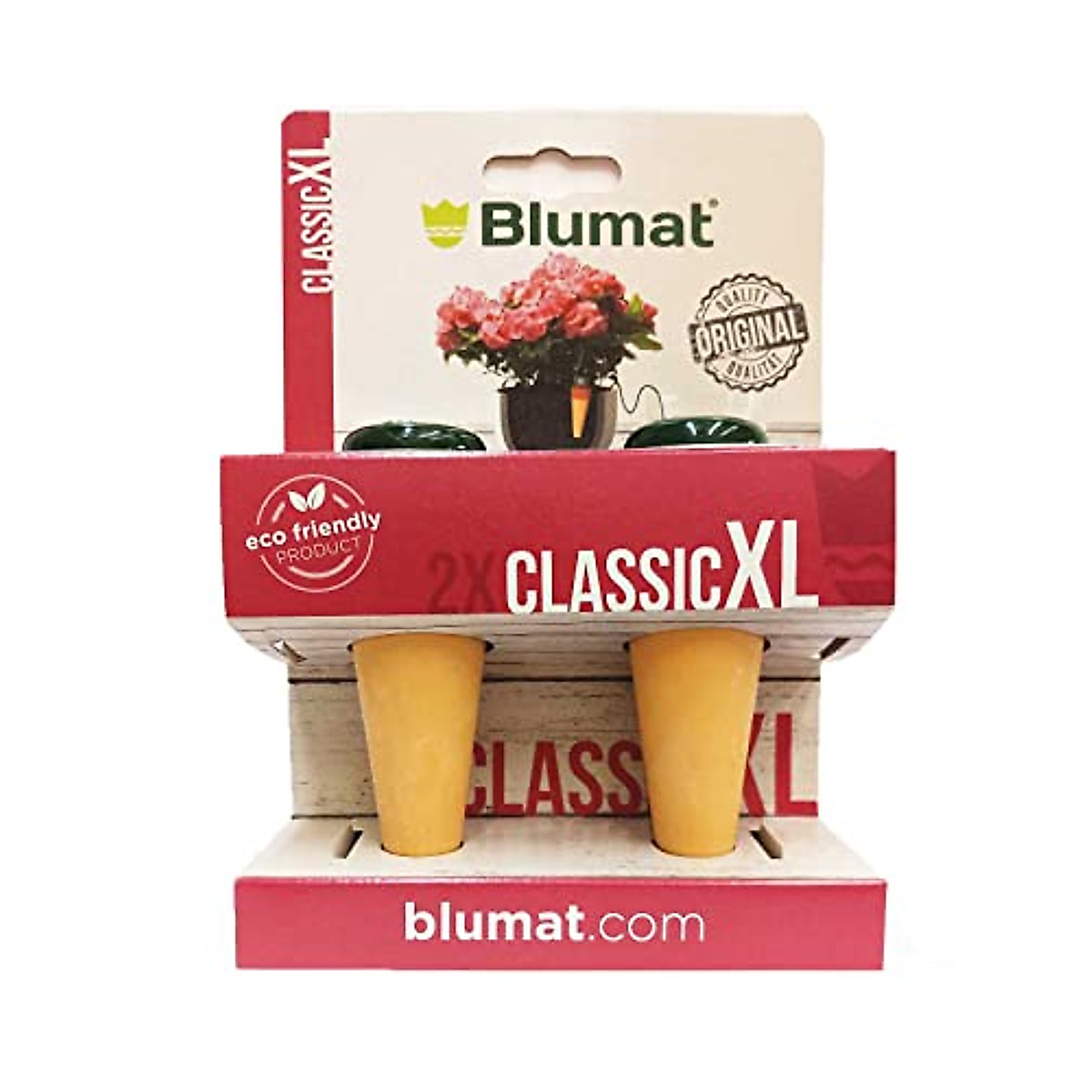 Blumat XL Classic Plant Watering Stakes | for Everyday Home or Vacation Use | Indoor or Outdoor Water Spikes for Plants | Automatic Drip Irrigation (2 Pack XL)