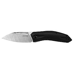 Kershaw Turismo Leaf Blade Pocket Knife 2.9 inch Blade, Assisted Opening Frame Lock, 5505, Black, 2.8 Ounce