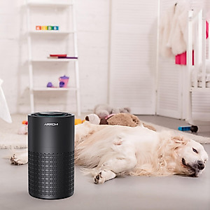 AIRROMI Air Purifiers with an Extrea Filter Covers Up to 990 sqft, Air Cleaner with Fragrance Sponge for Allergens Dust, Smoke, Odor, Dander, Pollen, H13 True HEPA 3-in-1 Filter black