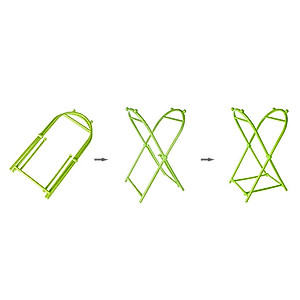 ＫＬＫＣＭＳ Trash Bag Holder Stand Hanging Trash Bag Rack Foldable Bracket Garbage Bag Holder Frame Leaf Bag Stand for Pantry Gardening Camping Laundry, Green