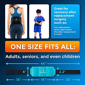 Cold Therapy Reusable Gel Pack with Secure Wrap for Instant Relief of Back Pain, Sore Shoulders, Swollen Knees - Ideal for Injuries, Arthritis, Sprains, Aches, and Surgery Recovery