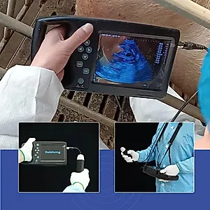 M6 Portable Veterinary Ultrasound Scanner 5.7" LED Display for Pregnancy Pig Sheep Goat Use Only Vet Handheld Scanner with Mechanical Probe