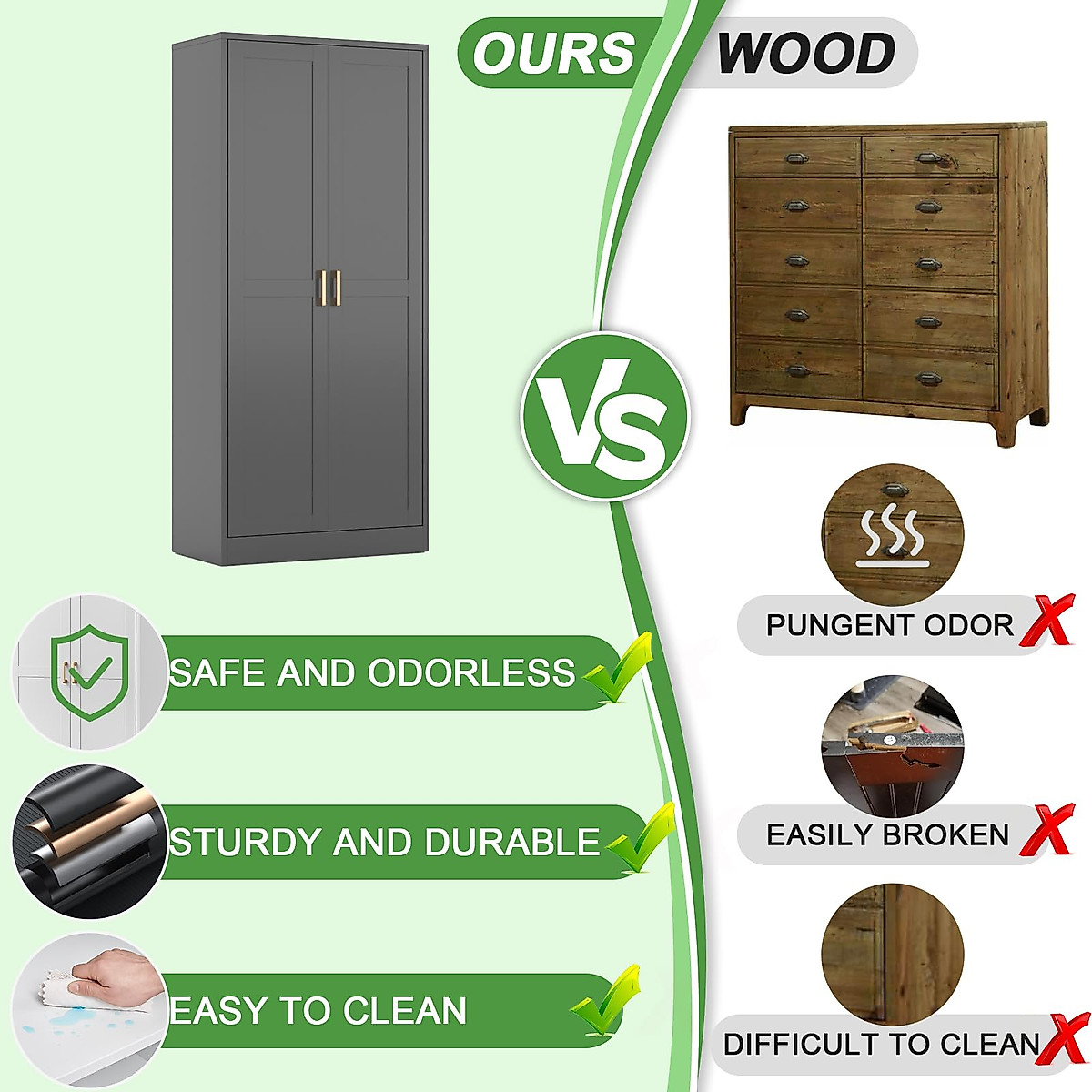 TIMELESS PIECES Kitchen Pantry Cabinet，Pantry Storage Cabinet，60" Tall Kitchen Storage Cabinets with Doors and Adjustable Shelves，Black Metal Food Pantry Cabinet for Kitchen, Dining Room