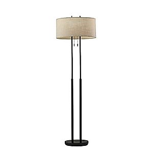 Adesso 4016-26 Duet Floor Lamp, Antique Bronze