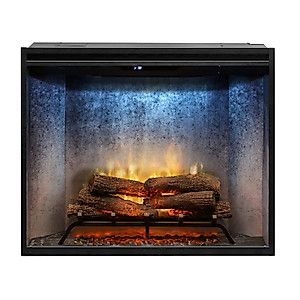 Dimplex Revillusion® 36" Portrait Built-In Firebox (Model: RBF36PWC), 4400/6745/8794 BTU, 120/208/240 Volt, 1300/1975/2575 Watt, Weathered Concrete
