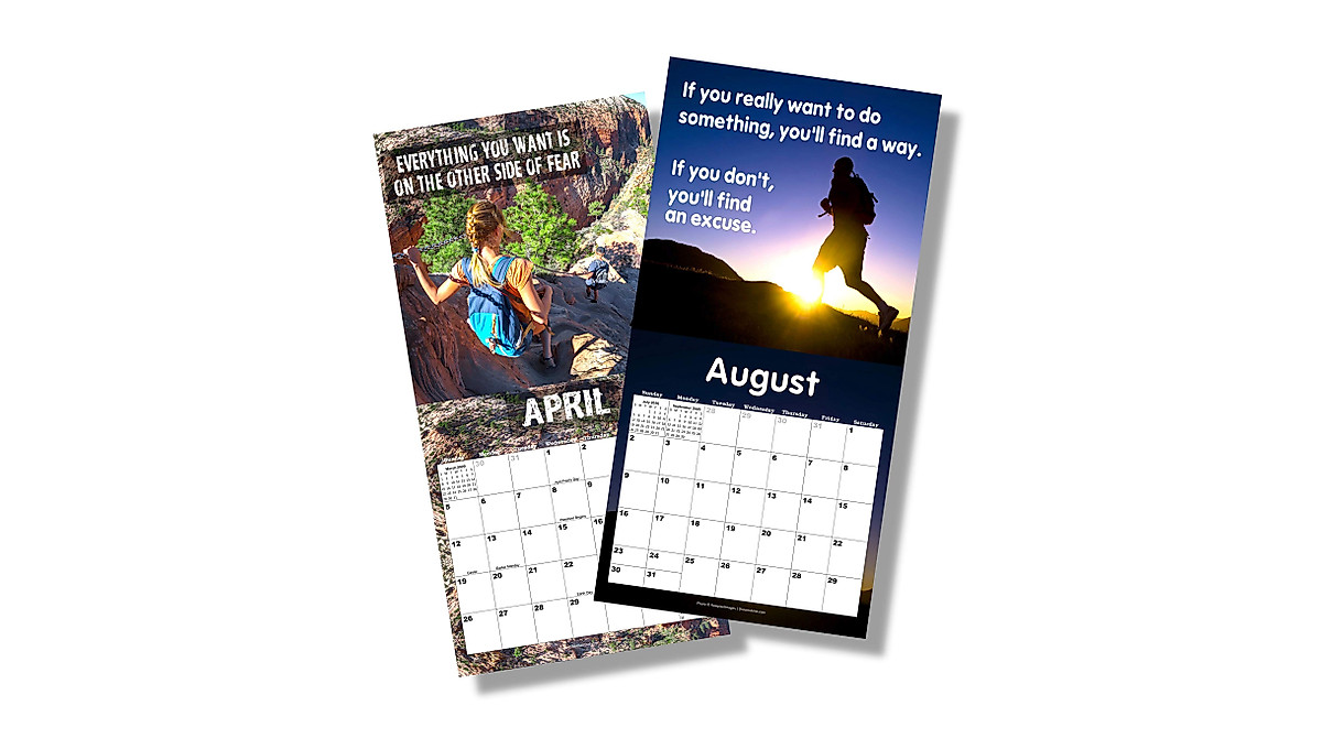 2024 Motivational Wall Calendar with Inspiring Quotes