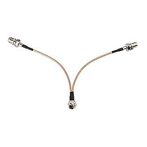 Superbat F-Type Splitter Cable F Male to F Dual Female Coax Splitter Cable V-Type F Type TV Splitter Cable Satellite 50ohm 15cm(6 inches)