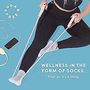 Sugar Free Sox Active-Fit Womens Cushioned Diabetic Crew Socks 3 Pack (Black, 9-11)