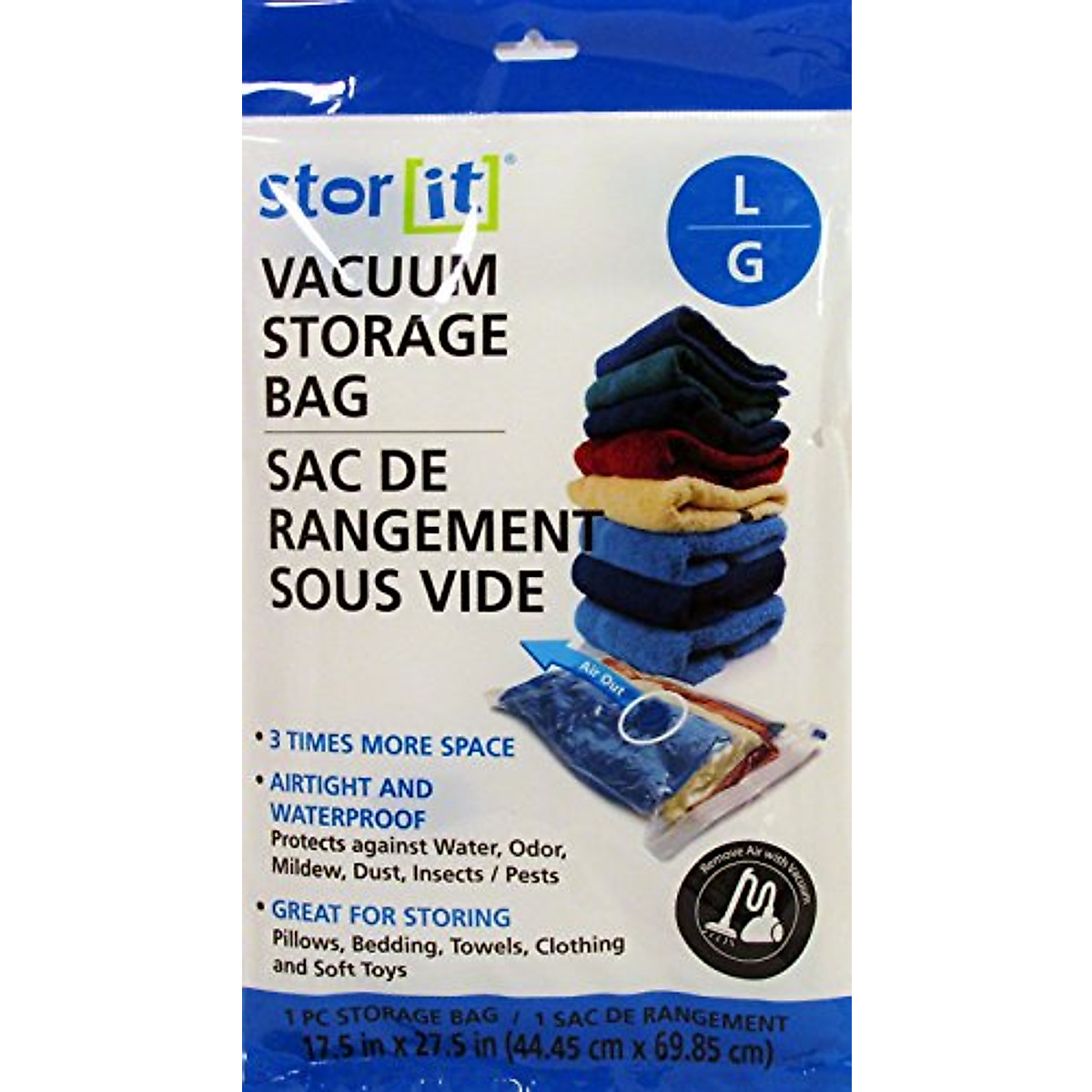 Vacuum Storage Space Saver Bag 17.5 in X 27.5 in (2 Pack)