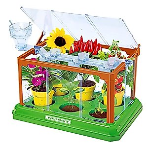 EXBEPE Kids Gardening Kit Greenhouse Growing Terrarium Kit Plant Growing Set Discovery Educational Gardening Gift for Boy & Girl