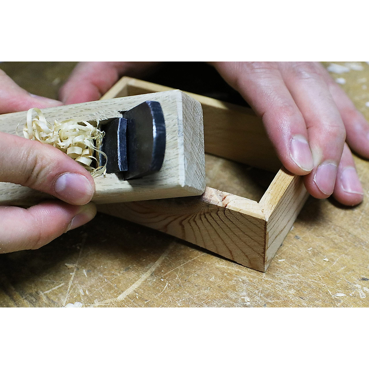 KAKURI Mini Hand Plane for Wood 24mm [Flat Sole] Made in JAPAN, Japanese Small Wood Planer Tool for Woodworking, Chamfer, Detail Work, 4.8 x 1.4 x 1.5 Inches
