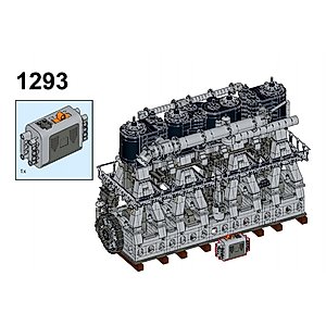 FILONA MOC-157380 Titanic Reciprocating Triple Expansion Steam Engine Building Blocks, Large Steam Engine Building Set with Power Function, DIY STEM Toy (6584 Pieces)