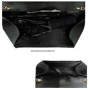 Mihawk Purse and Handbags for Women Shoulder Crossbody Bags Evening Envelope Party Bridal Clutch Purse(Black)