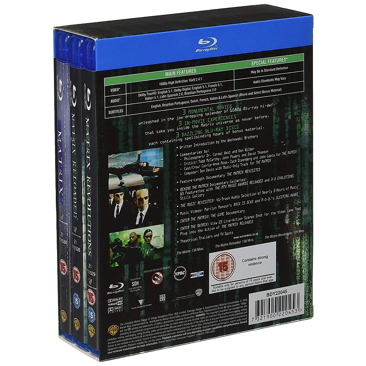 The Matrix Trilogy: Complete Collection (The Matrix / The Matrix Reloaded / The Matrix Revolutions)