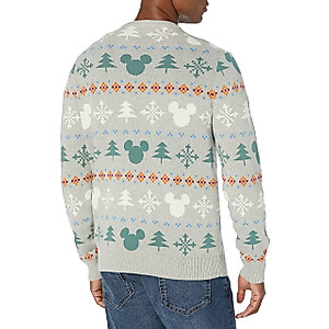 Amazon Essentials Disney | Marvel | Star Wars Men's Crew Sweaters, Mickey Fair Isle - Mens, X-Large