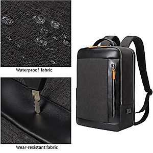 NOBLEMAN Business Smart Backpack Waterproof Laptop Backpack Travel Durable Daypack (black)