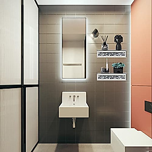 TACIDON Floating Wall Shelf Mirrored .Glamorous Crushed Diamond Crystals Wall Rack.Glass Display Ledge of Trophy and Photo Frame. Suitable for Living Room,Bathroom,Bedroom.(15”x6”x3”)