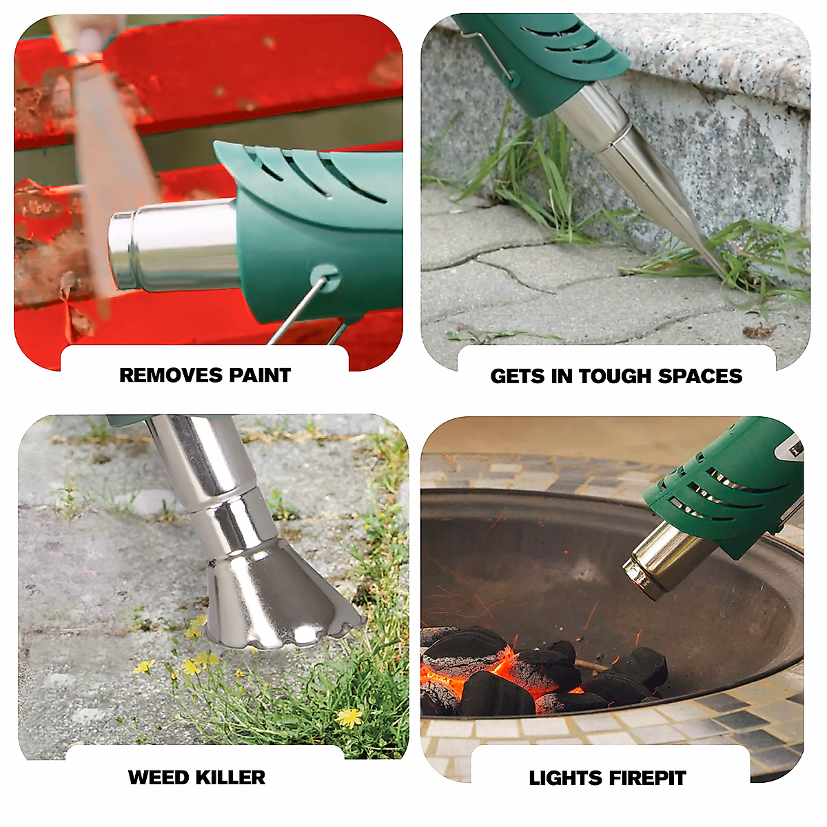 Bionic Burner Weed Torch, Weed Burner Torch, All in 1 NON Propane Torch Weed Burner, Ice Melter Firepit Lighter Weed with Wide & Crevice Nozzle AS SEEN ON TV