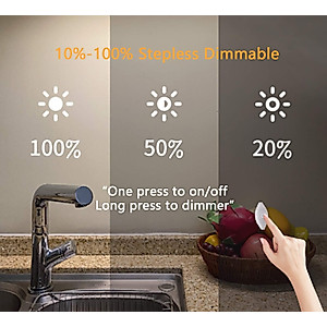 Under Cabinet Light, 12 Inch Plug in LED Closet Light with Memory Function, Cold White 6000K, Super Slim Dimmable Workbench Light, Under Counter Lights for Kitchen