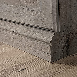 Sauder Bookcase with Doors, L: 35.28" x W: 13.23" x H: 69.76", Mystic Oak finish