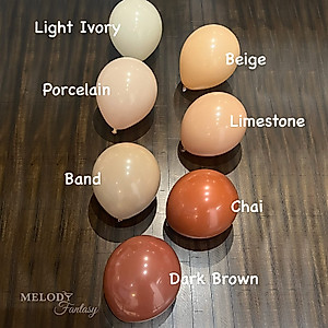 40pcs DIY Balloons Garland Kit Double Stuffed Balloon 5in 10in Light Brown Coffee Rust Balloons Neutral Terracotta Balloon Arch Bridal Shower Birthday Baby Shower Balloons Decorations (chai)