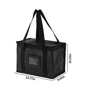 Large Insulated Cooler Bag, Foldable Lunch Bag, Reusable Grocery Bags, Insulated Grocery Bags, Tote Bag, Shopping Bags for Groceries, Food Delivery Bag for Camping Picnics (13.77 * 9.05 * 10.23in)