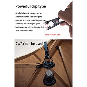 OMUKY Light Hook Multifunctional Tent Canopy Clip Outdoor Camping Equipment Accessories Practical Clothespin 4pcs (Black-4pcs)