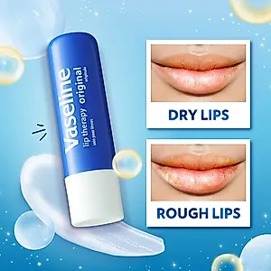 Vaseline Lip Therapy Stick | Original Petroleum Jelly Vaseline Lip Balm for Soft Lips | 4.8g each (4 Pack)