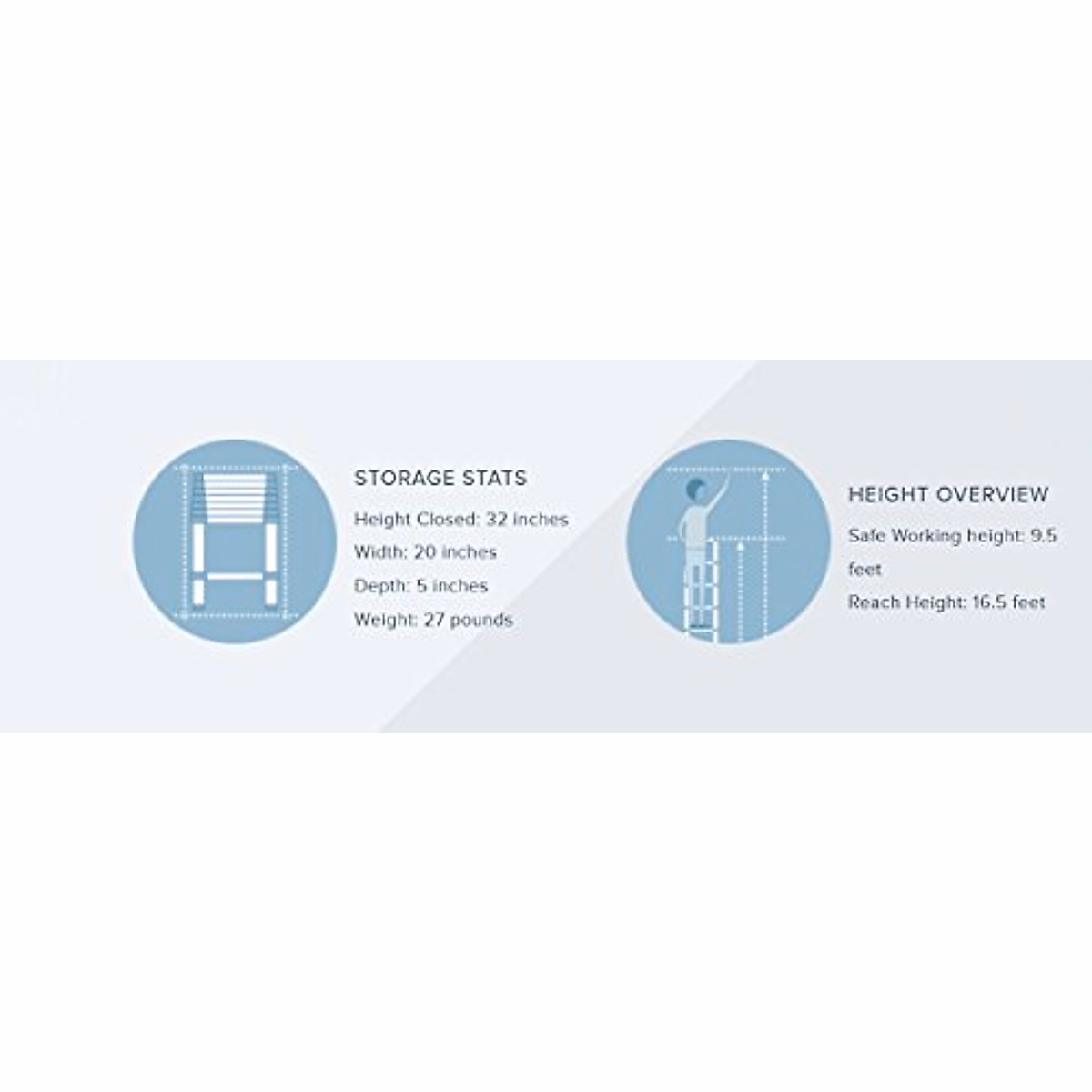 Xtend & Climb 770P telescoping-ladders, 12.5 ft, Yellow/Gray